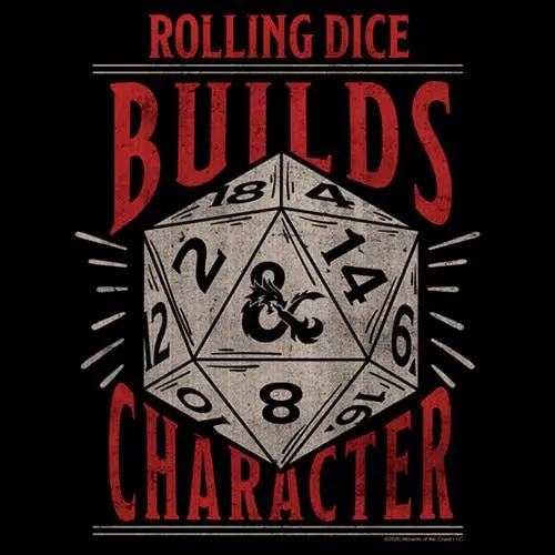 DUNGEONS & DRAGONS Rolling Dice Builds Character T-shirt