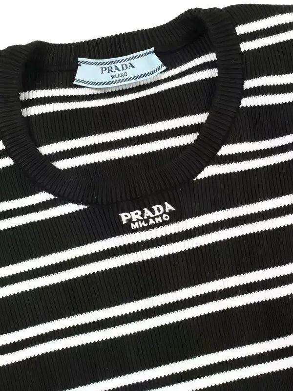 Prada 2010s Logo Embroidery Top