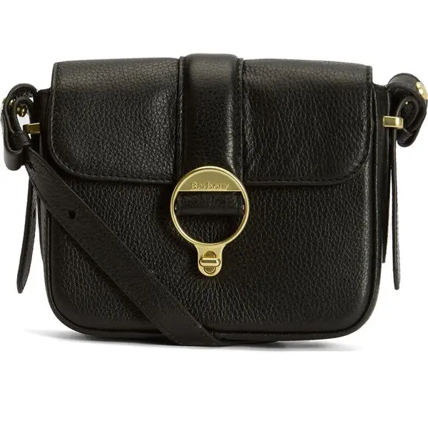 Barbour Mini Rosa Leather Crossbody Bag - Black