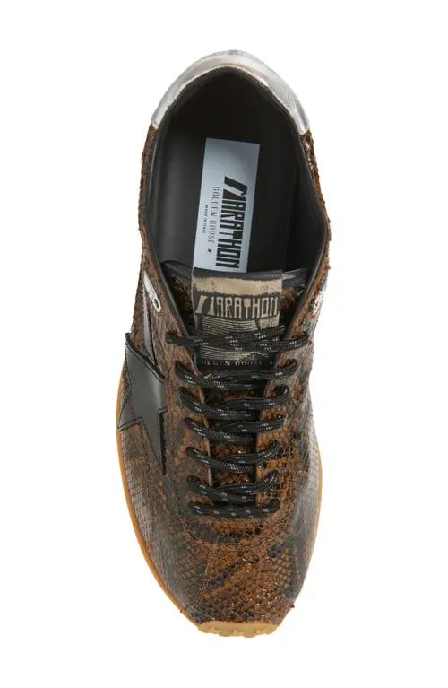 GOLDEN GOOSE Marathon Speed Sneaker - Brown/silver