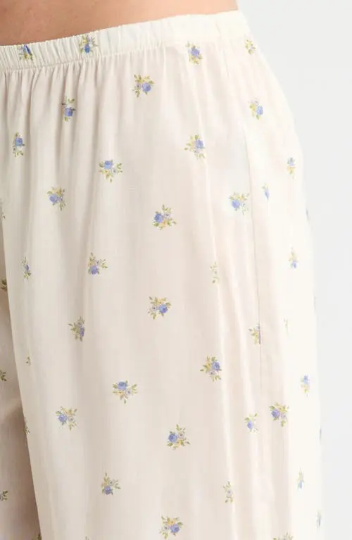 REFORMATION Paloma Floral Print Pajamas - Petite Rose