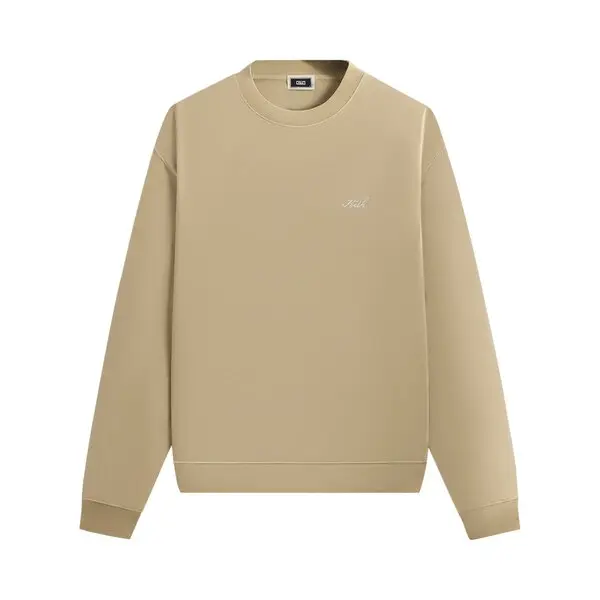 Kith Crystal Wash Interlock Vintage Crewneck 'oxide - Tan