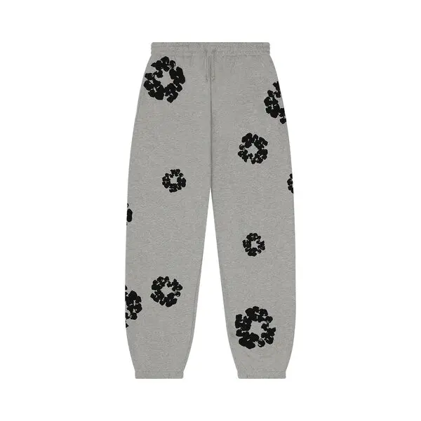 DENIM TEARS Black Cotton Wreath Sweatpants - Grey