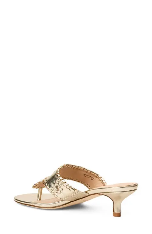 Jack Rogers Jacks Kitten Heel Flip Flop - Platinum
