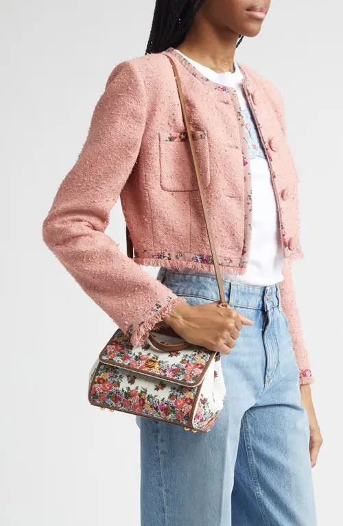 Dolce & Gabbana Medium Sicily Floral Embroidered Handbag - Multicolor/cammello