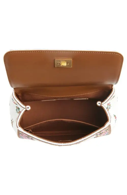 Dolce & Gabbana Medium Sicily Floral Embroidered Handbag - Multicolor/cammello