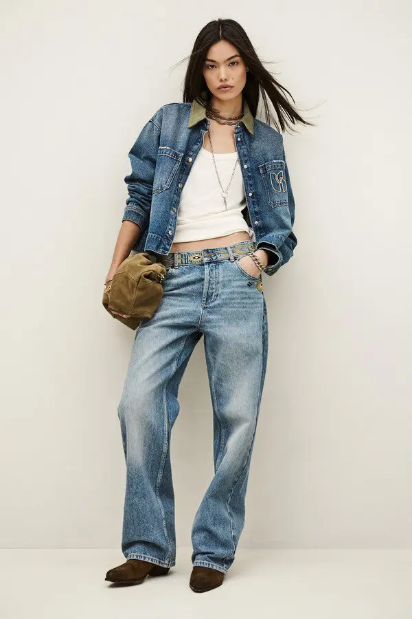 Ba&sh Rizie Faded Straight-fit Jeans