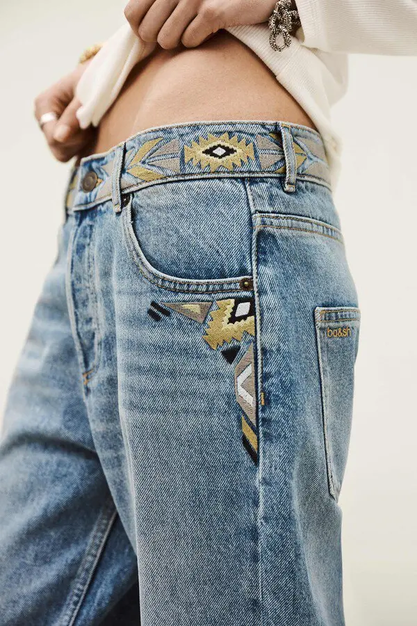 Ba&sh Rizie Faded Straight-fit Jeans