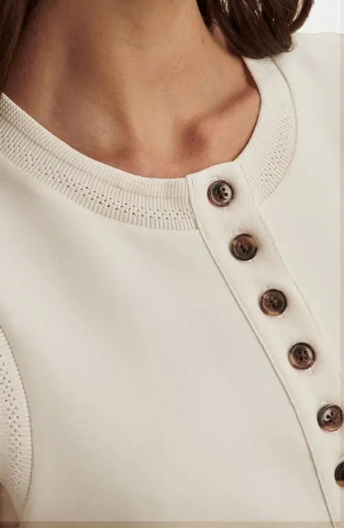 Varley Marla Button Placket Tank - Pristine