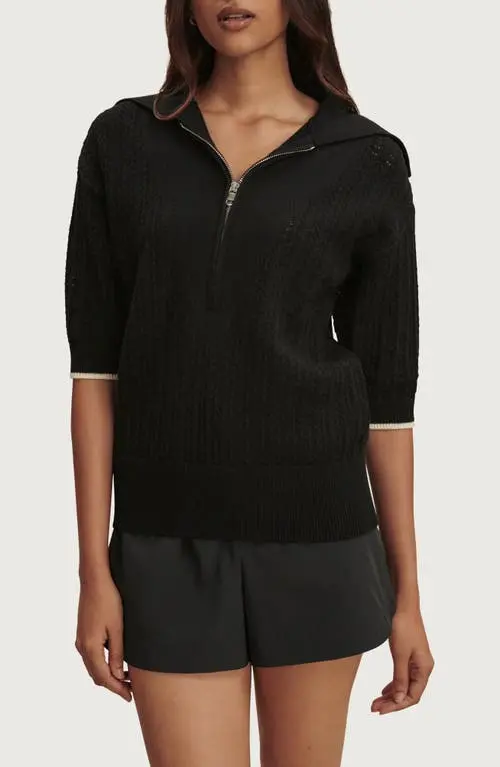 Varley Arney Half Zip Pointelle Knit Polo