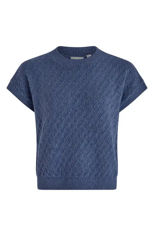 Varley Manae Textured Pointelle Cotton Blend Sweater