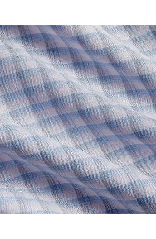 David Donahue Twill Check Cotton Sport Shirt - Pink/sky