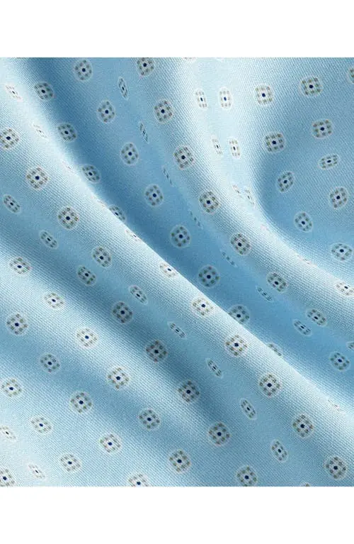 David Donahue Neat Print Cotton Button-up Shirt - Sky