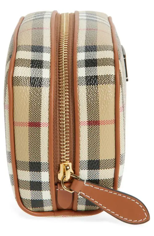 Burberry Medium Check Coated Canvas Cosmetics Pouch - Archive Beige