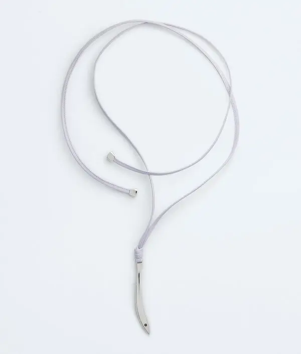 BOTTEGA  VENETA Sardine Leather Necklace - Mirth Washed
