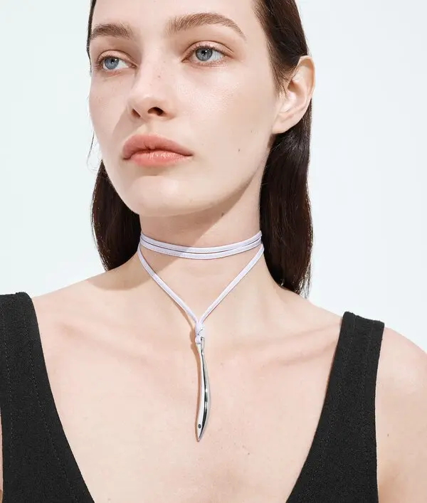 Bottega Veneta Sardine Leather Necklace
