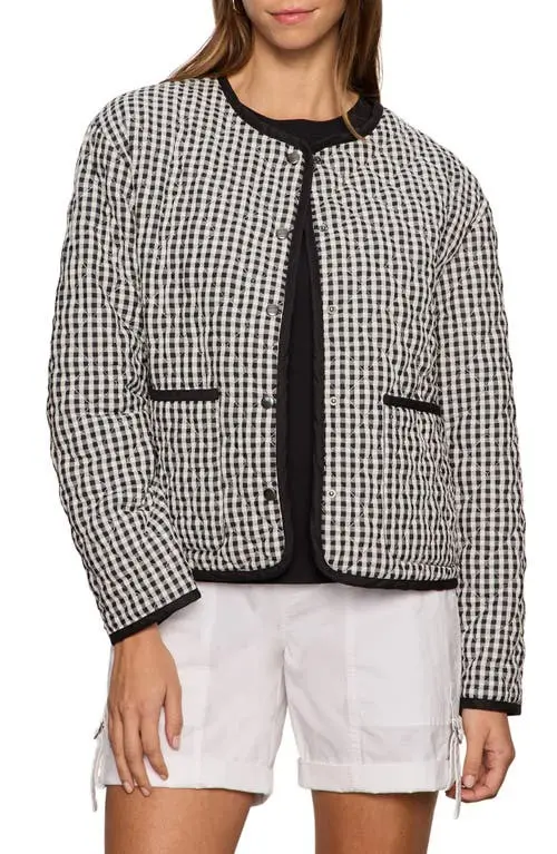Sanctuary Gingham Quilted Cotton Blend Jacket