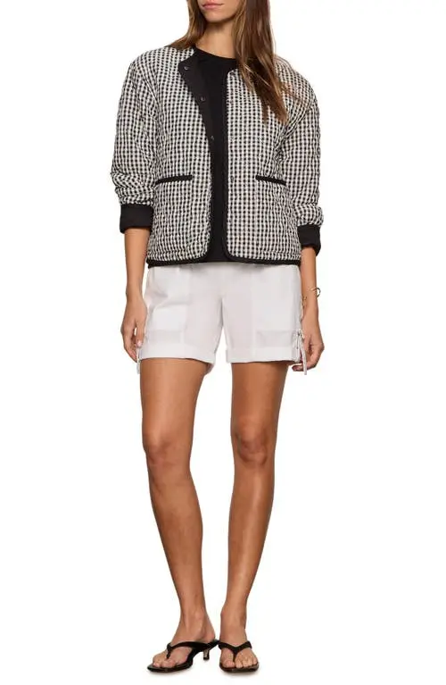Sanctuary Gingham Quilted Cotton Blend Jacket