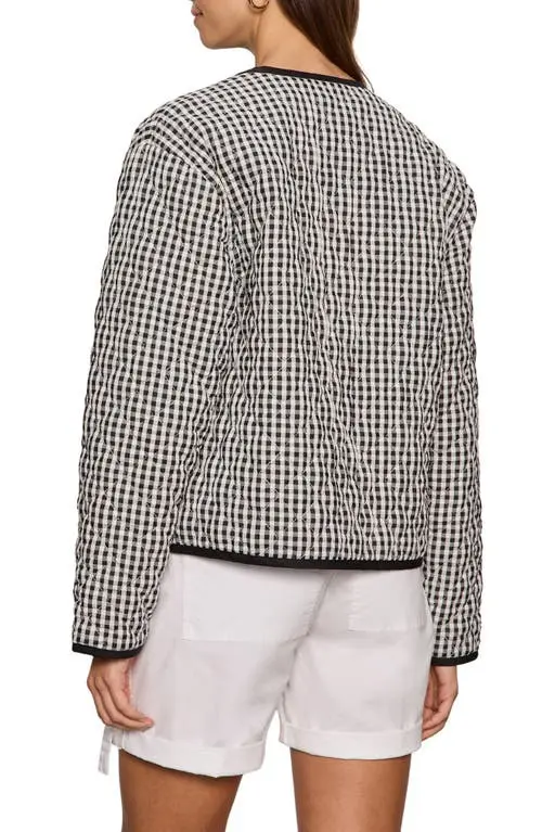 Sanctuary Gingham Quilted Cotton Blend Jacket