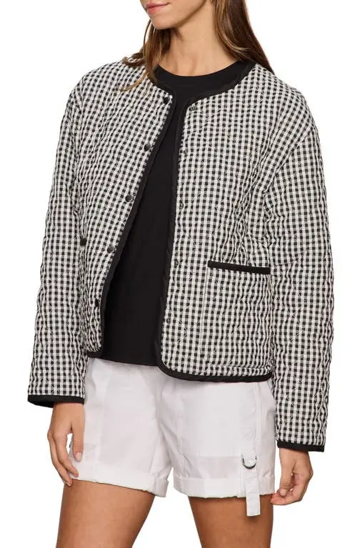 Sanctuary Gingham Quilted Cotton Blend Jacket