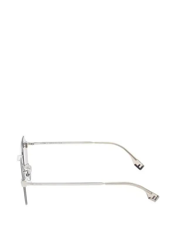 Fendi Logo Pattern Mirrored Sunglasses