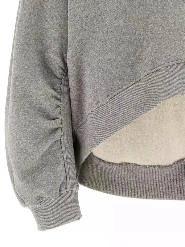Attico Logo-embroidered V-neck Sweatshirt