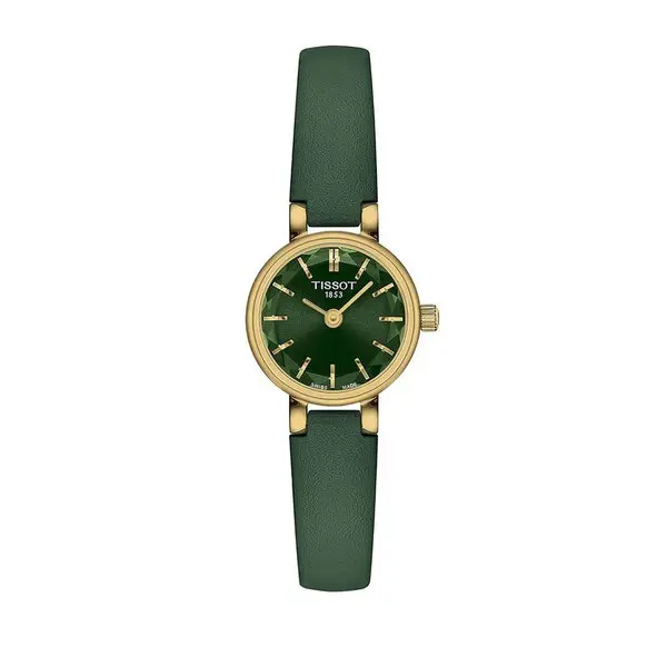 TISSOT Lovely Round Green Dial Watch, 19.5mm, |t140.009.36.091.00 - Stainless Steel