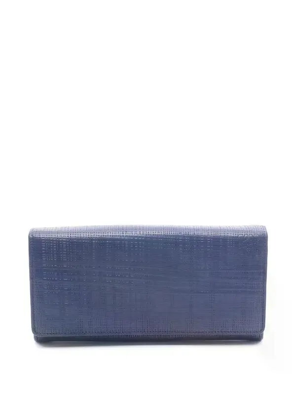 Loewe 2010s Linen Bi-fold Wallet - Blue