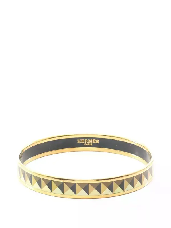 Hermès 2000s Enamel Bangle - Gold
