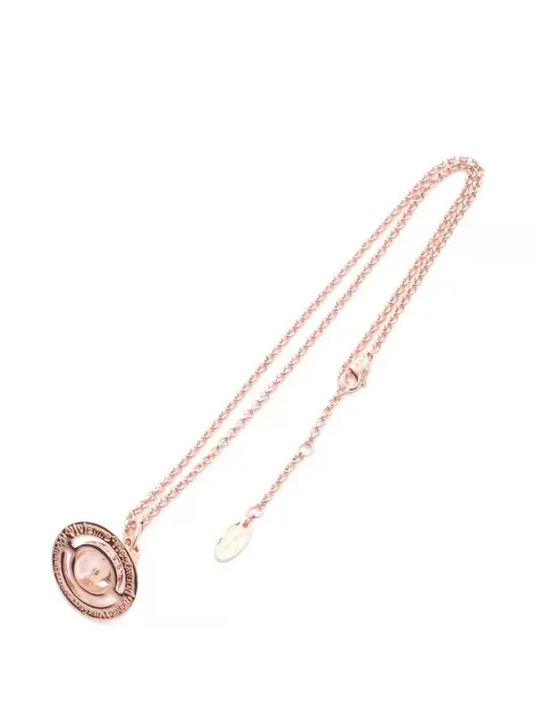 VIVIENNE WESTWOOD 20s New Petite Orb Pendant Rhinestone Necklace - Pink