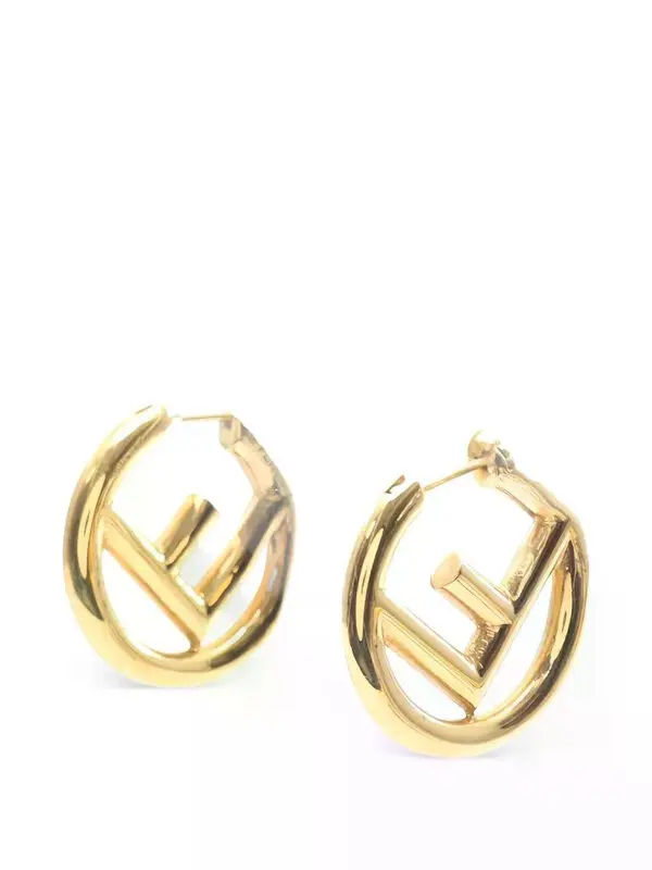 Fendi 2000s F Is Hoop Earrings - Gold