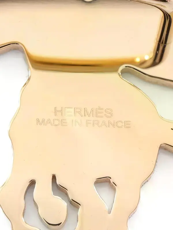 Hermès 2010s Pegasus Grave Scarf Ring
