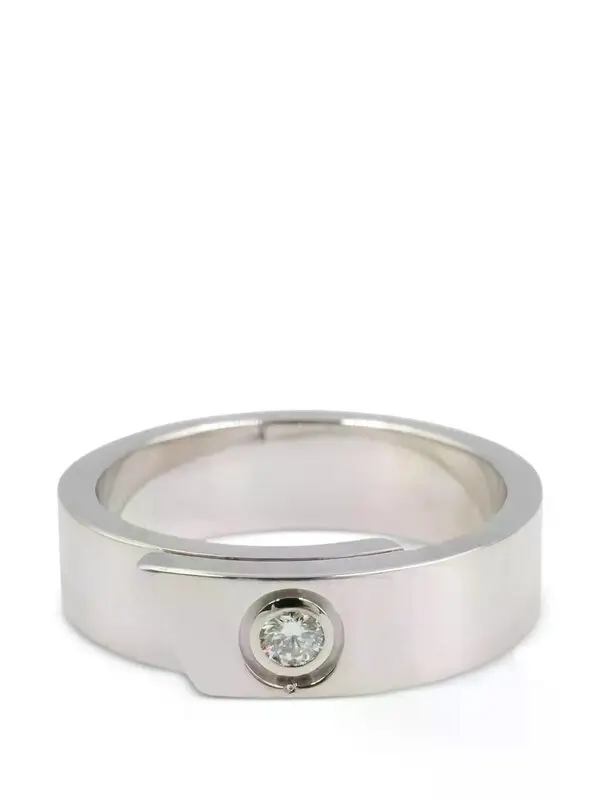 CARTIER 2010s Anniversary Diamond Embellished Ring - Silver