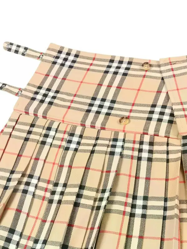 Burberry 2020s Checked Pleated Mini Skirt