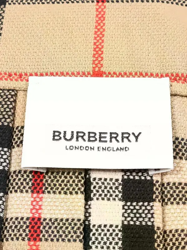 Burberry 2020s Checked Pleated Mini Skirt