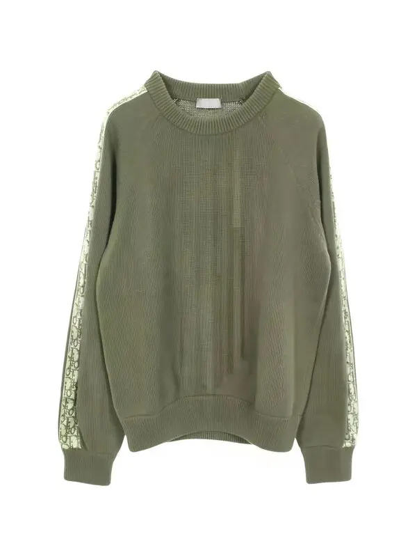 Dior 2010s Oblique Crew-neck Sweater - Green