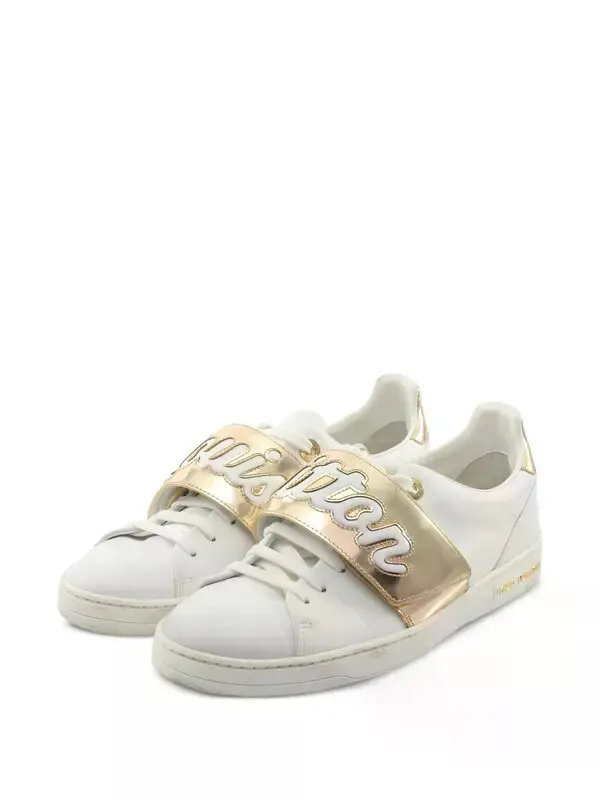 LOUIS VUITTON 2017 Logo Leather Sneakers - White