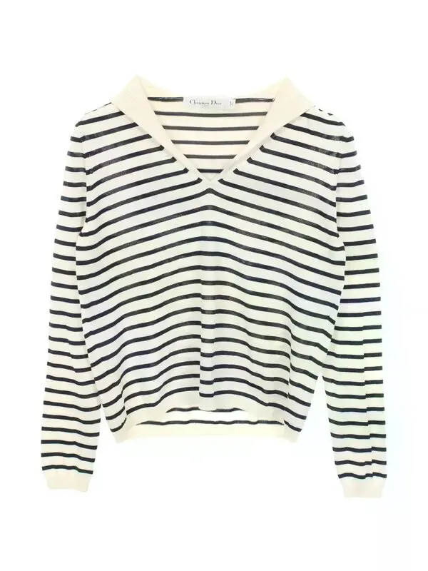 Dior 2010s Stripes Sailor Knit Sweater - Neutrals