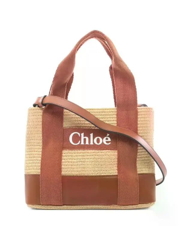 Chloé 2020s Logo-print Shoulder Bag - Neutrals