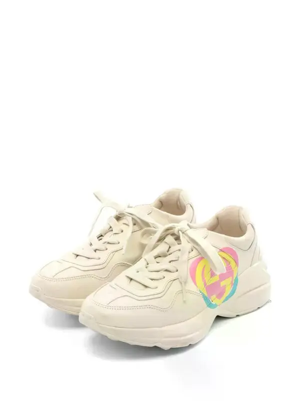 Gucci 2000s Heart-print Sneakers - Neutrals