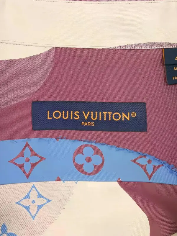 LOUIS VUITTON Printed Cotton Fil Coupe Over Monogram Shirt