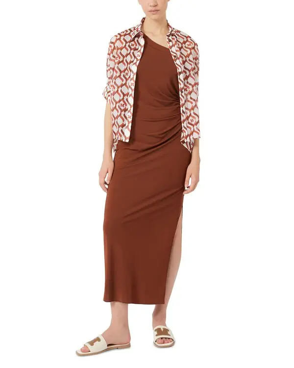 Max Mara One Shoulder Dress - Chocolate