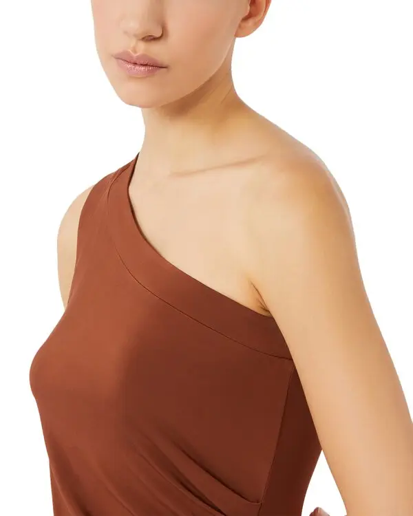 Max Mara One Shoulder Dress - Chocolate