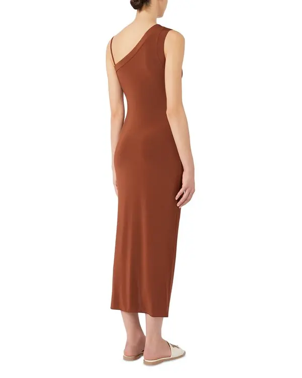 Max Mara One Shoulder Dress - Chocolate