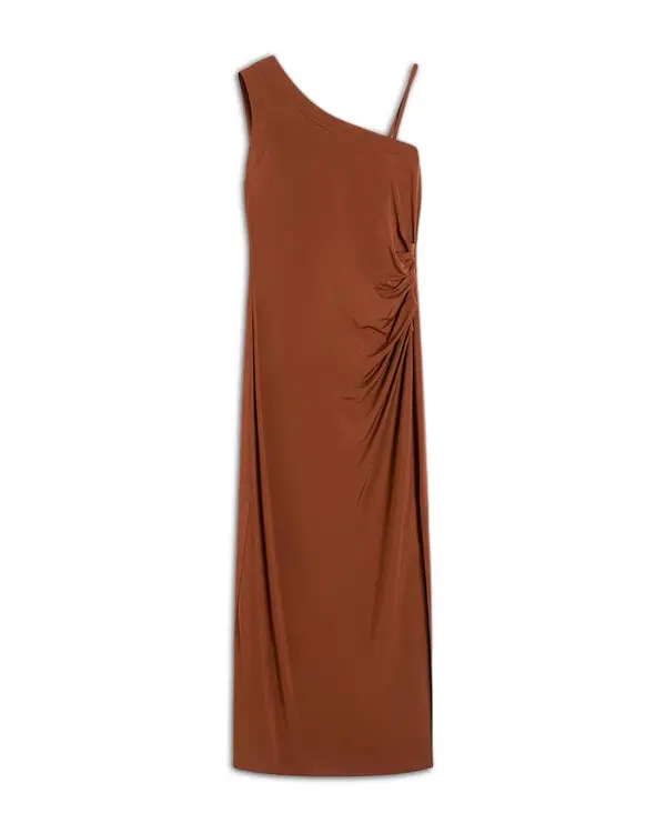 Max Mara One Shoulder Dress - Chocolate