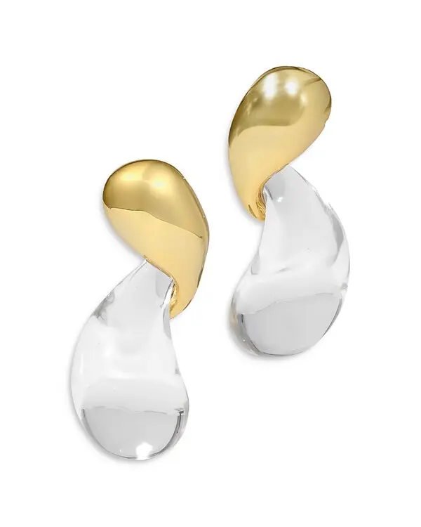 Alexis Bittar Liquid Lucite Modernist Earrings - No Color