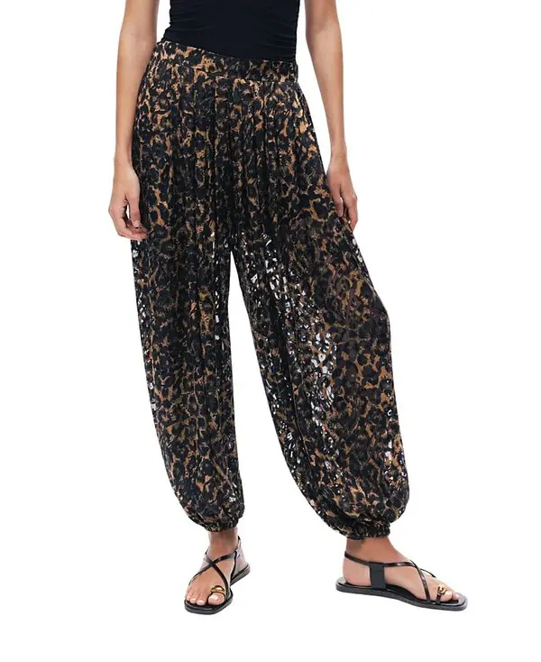NOCTURNE Printed Relaxed Balloon-leg Pants