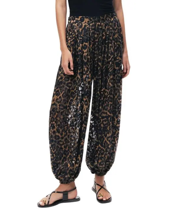 NOCTURNE Printed Relaxed Balloon-leg Pants
