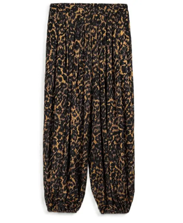 NOCTURNE Printed Relaxed Balloon-leg Pants