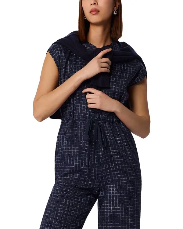 Whistles Grid Print Jumpsuit